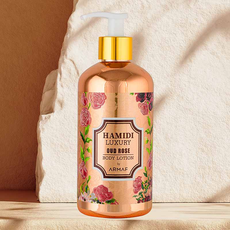 LUXURY OUD ROSE BODY LOTION - 500ML – hamidi.ae