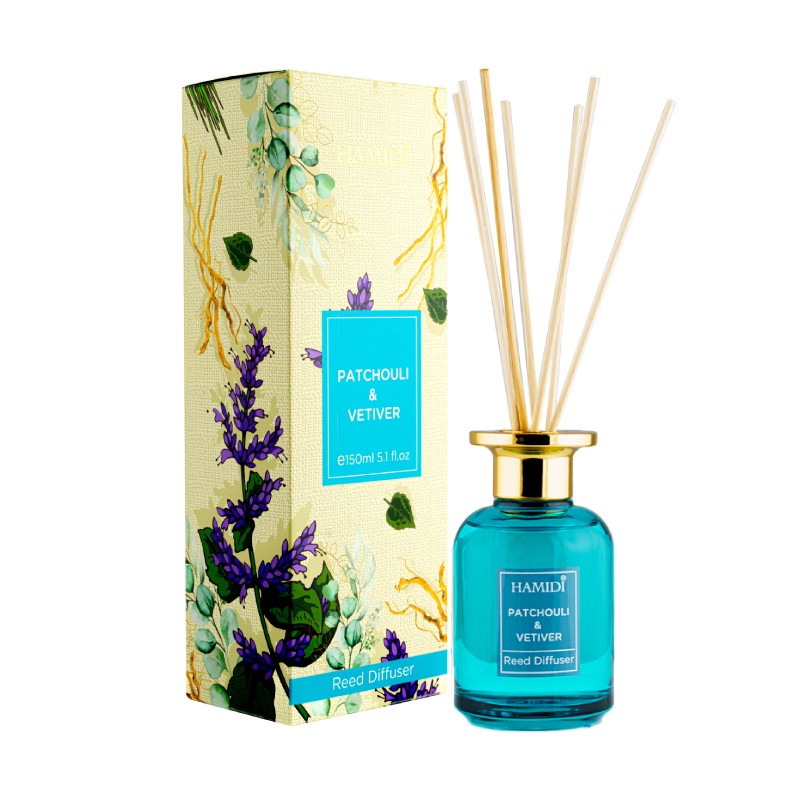 PATCHOULI & VETIVER REED DIFFUSER - 150ML – hamidi.ae
