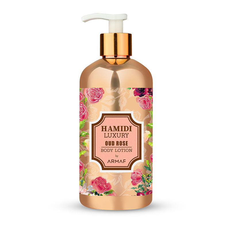 LUXURY OUD ROSE BODY LOTION - 500ML – hamidi.ae